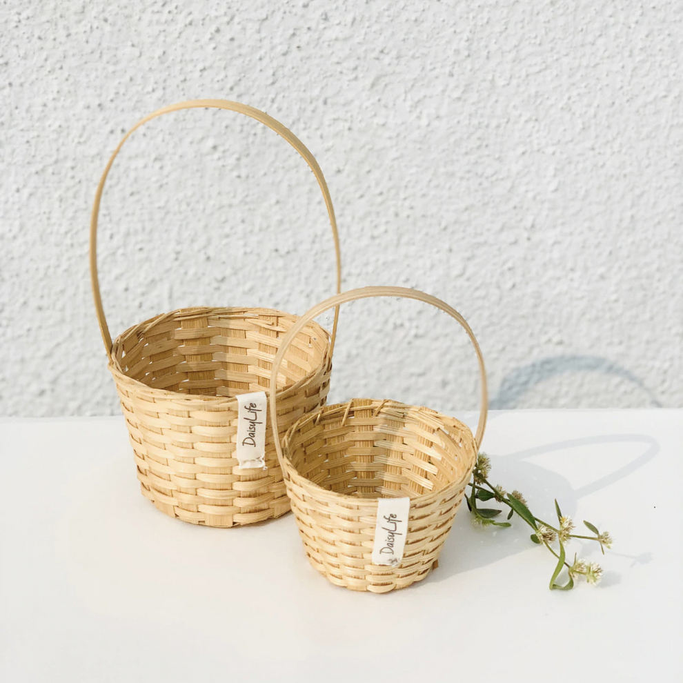 Bamboo Bucket Basket-2 pcs set